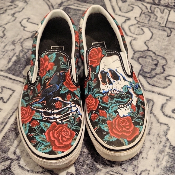 Vans | Shoes | Skull And Roses Vans | Poshmark